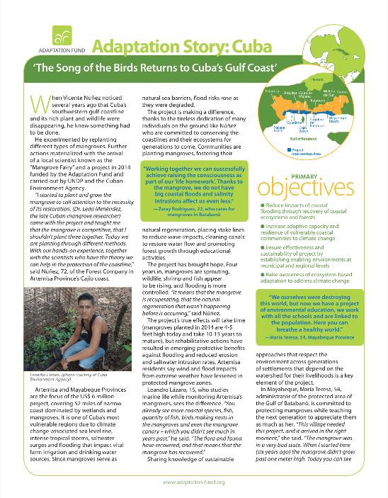 Adaptation Fund Project Story - Cuba - Adaptation Fund