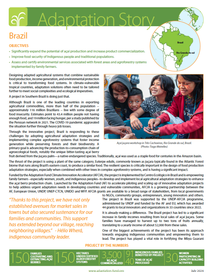 Adaptation Fund in Brazil - Adaptation Fund