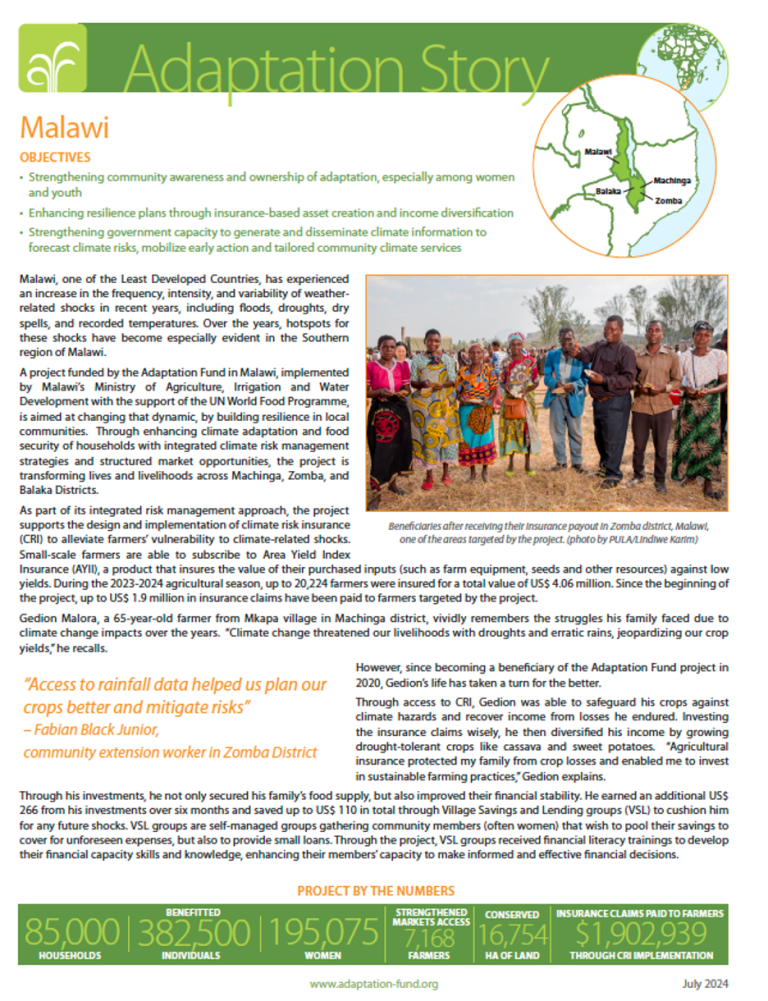 Adaptation Fund in Malawi - Adaptation Fund