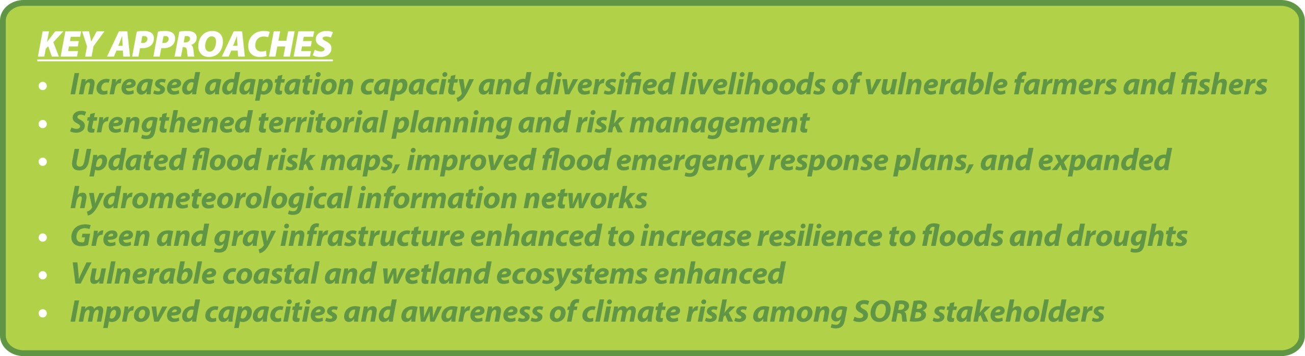 key approaches - Adaptation Fund
